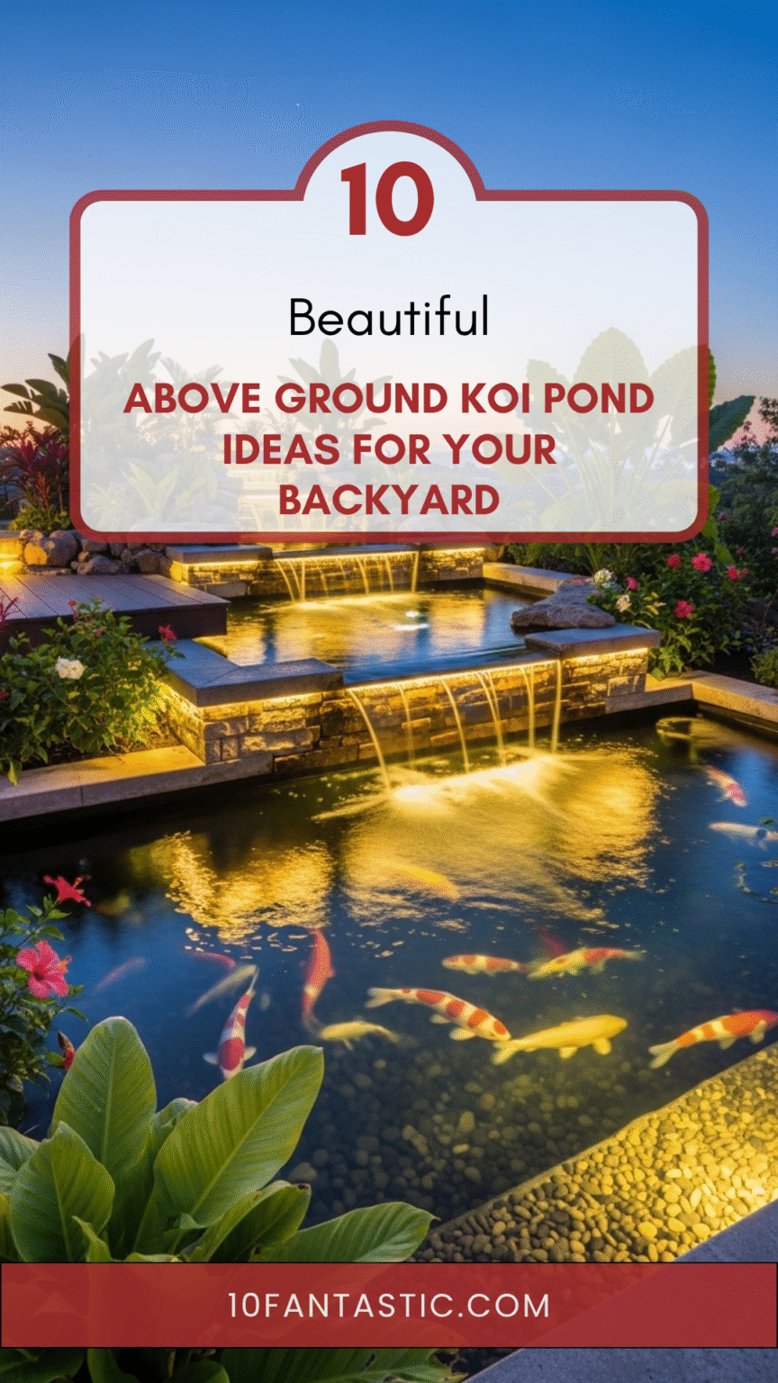 10 Beautiful Above Ground Koi Pond Ideas for Your Backyard